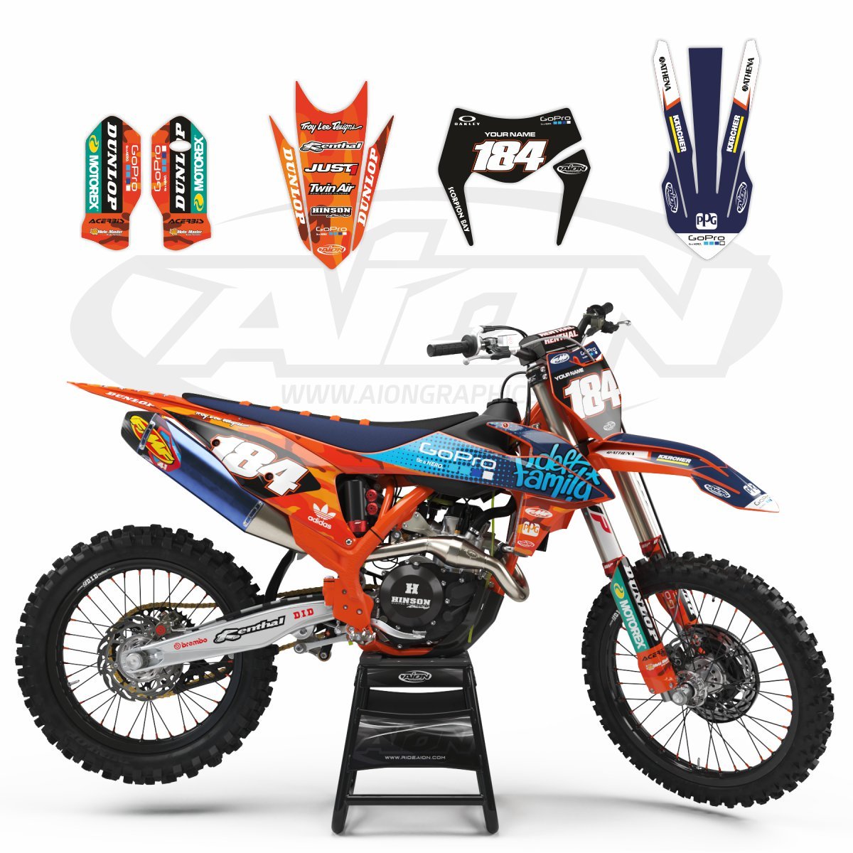 KTM Graphics Kit for a 2020-2021 EXC EXCF XCW XCFW models