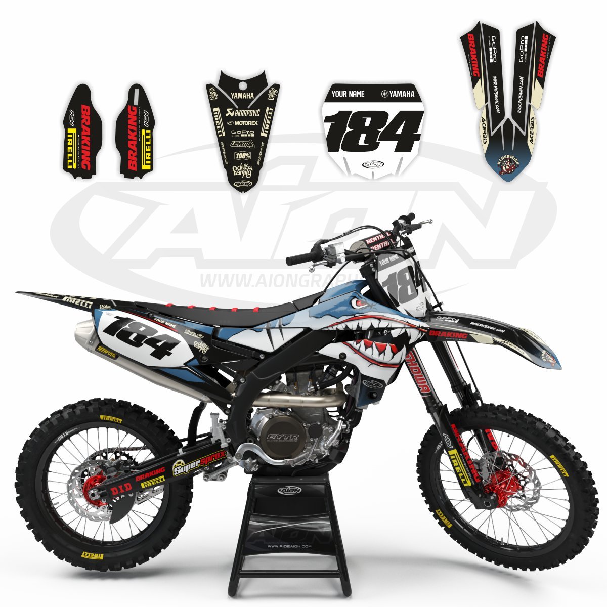 Yamaha Graphics Kit for a 2018-2020 YZF 250-450cc dirt bike models